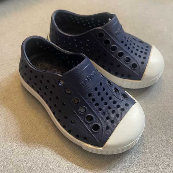 Native | Shoes | Native Blue And White Water Shoes With Perforated ...